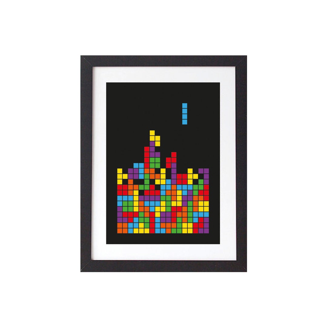 Tetris Style Print Tetris Poster Tetris Wall Art Home - Etsy