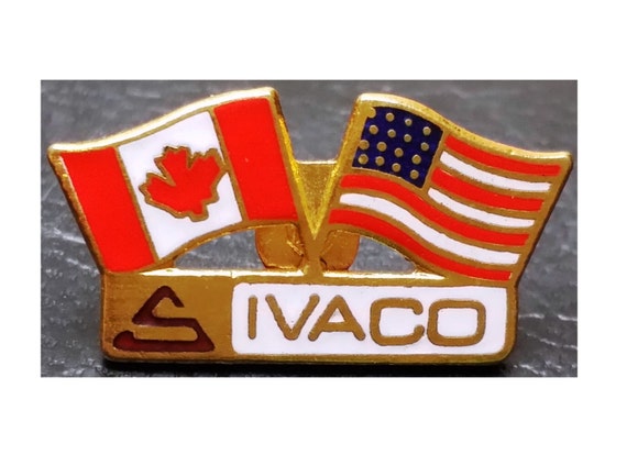 IVACO Rolling Mills Ltd Canada USA Flags Lapel Pin | Etsy