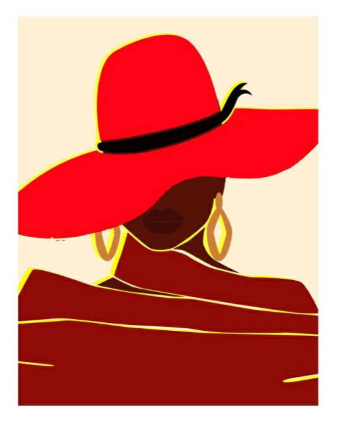 Red Hat Queen, A3 Poster - Etsy