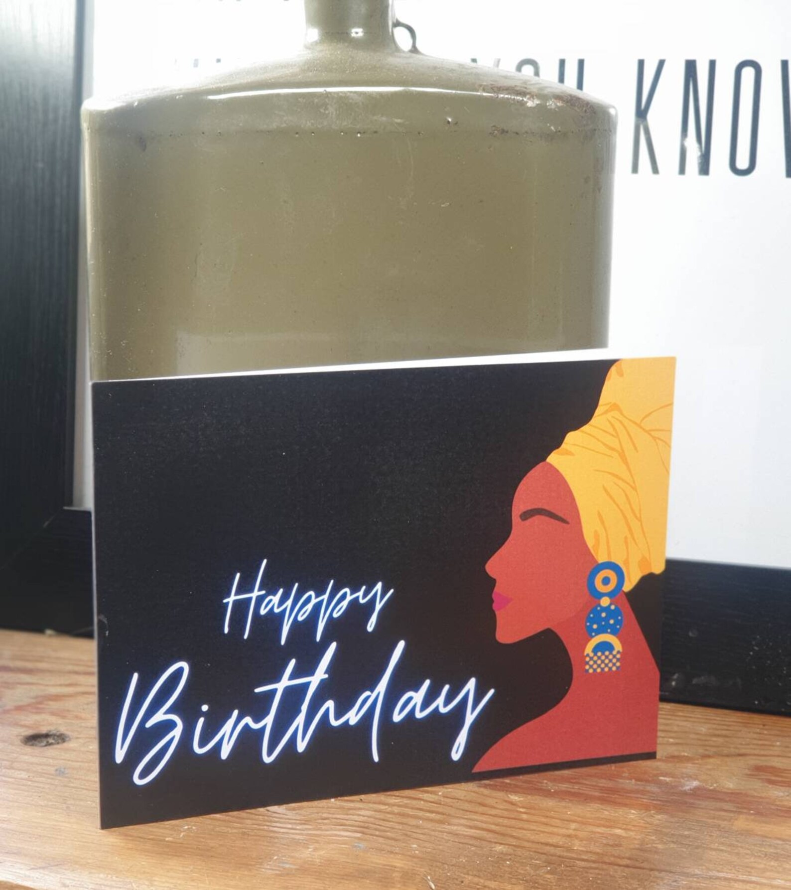 African Queen Greeting Card, Happy Birthday, Black Mum, Black Daughter ...