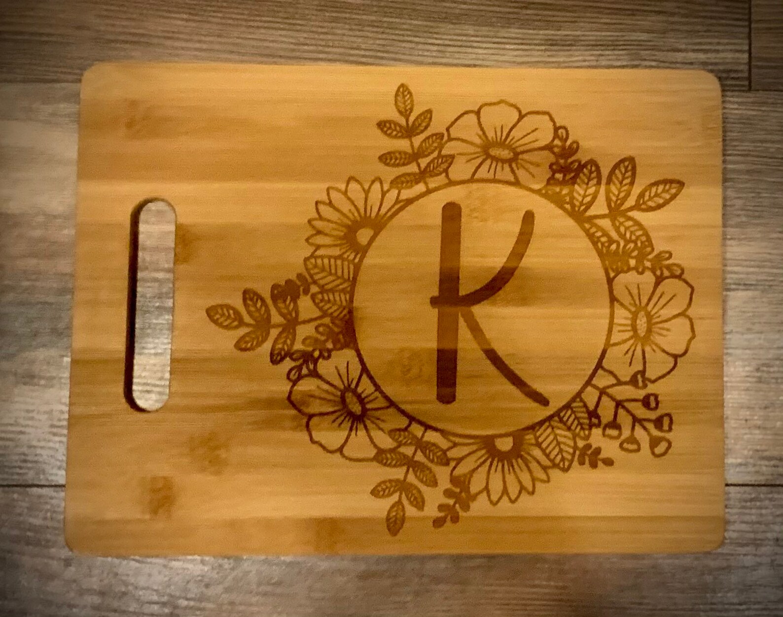 Personalized Cutting Board Floral Cutting Board Engraved | Etsy