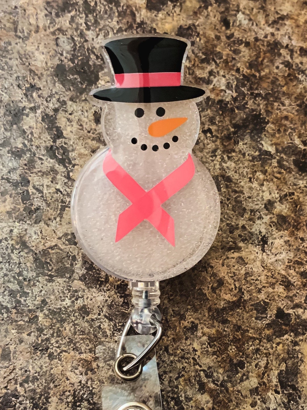 Snowman Badge Reel, Christmas Badge Reel, Holiday Badge Reel ...