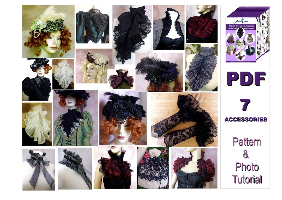 Digital Pattern PDF Photo Tutorial Historical Accessories Victorian ...