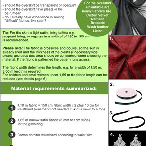 PDF Sewing Pattern Sewing Instructions Bustle Overskirt Skirt Cul De ...