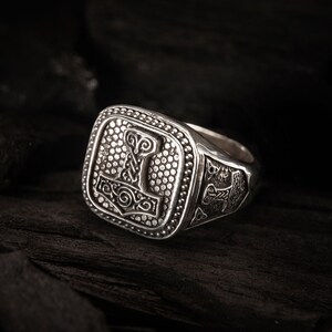 Thor's Hammer Ring Mjolnir Ring Viking Ring Scandinavian - Etsy