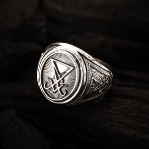 Sigil of Lucifer Ring, Seal of Satan Ring, Lucifer Signet Ring, Occult ...