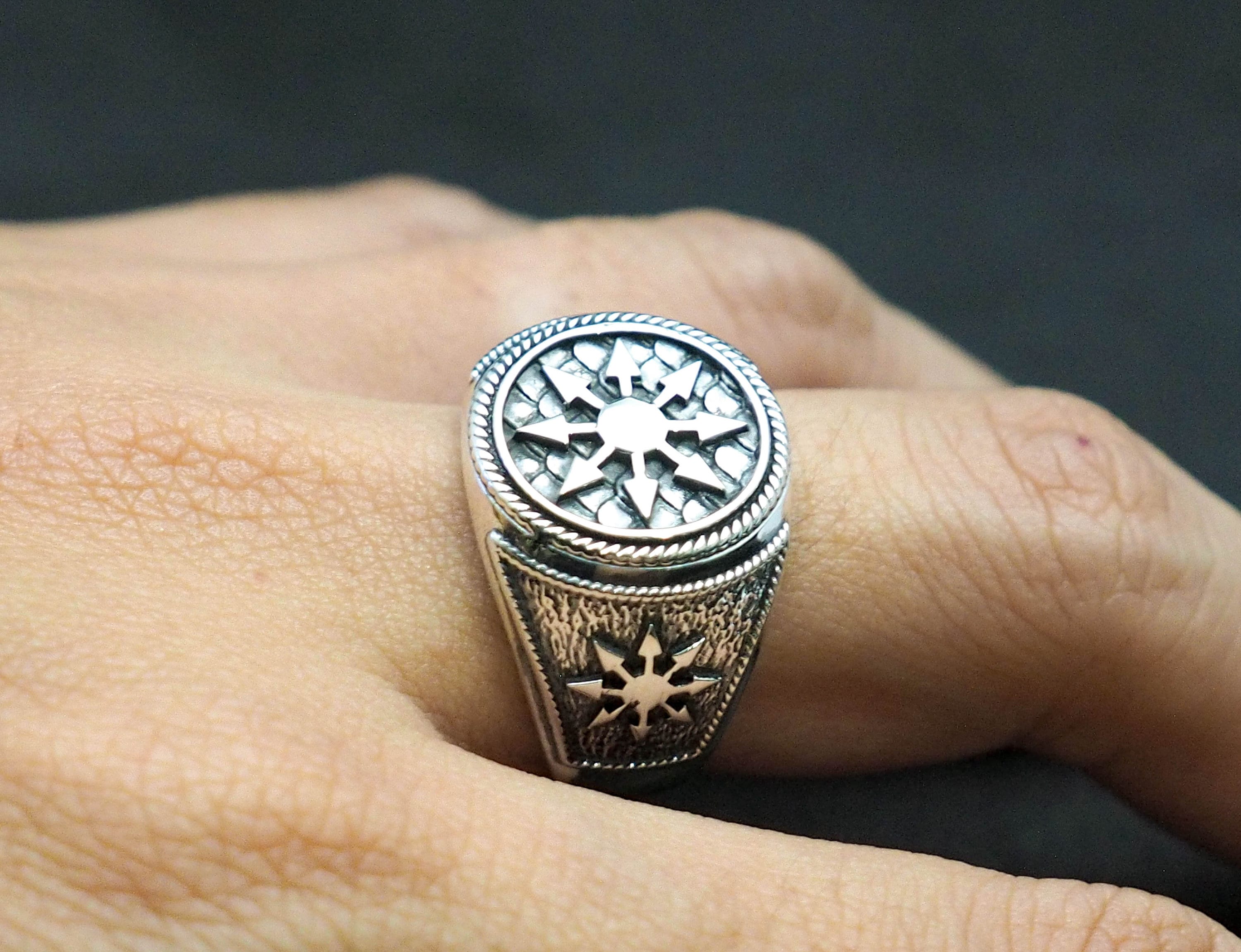 Chaos Star Ring Chaos Magic Star Ring Symbol of Chaos Ring - Etsy