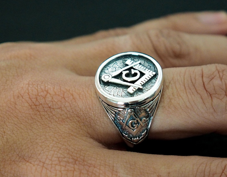 Masonic Rings Freemason Ring Master Mason Rings Mens - Etsy