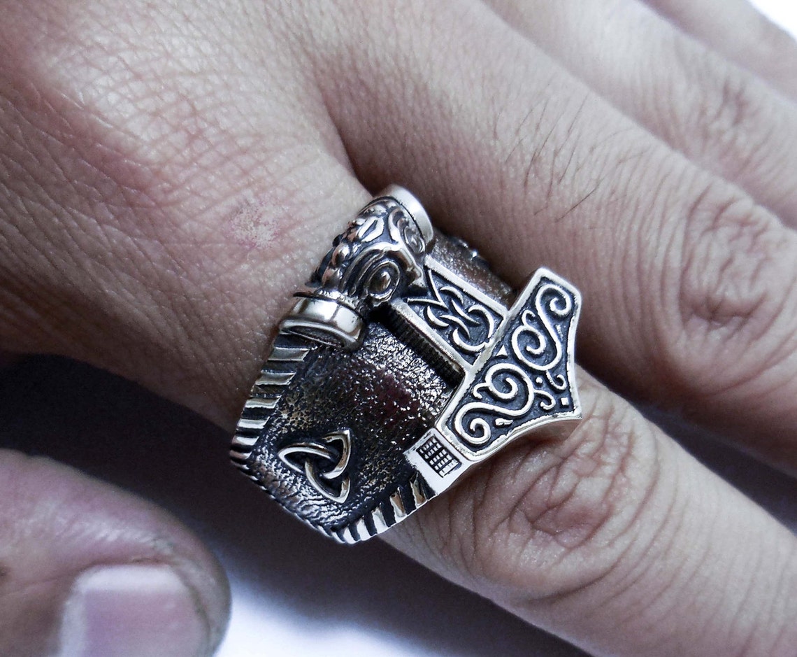 Thor's Ring Mjolnir Viking Ring Mjolnir Ring Thor's - Etsy