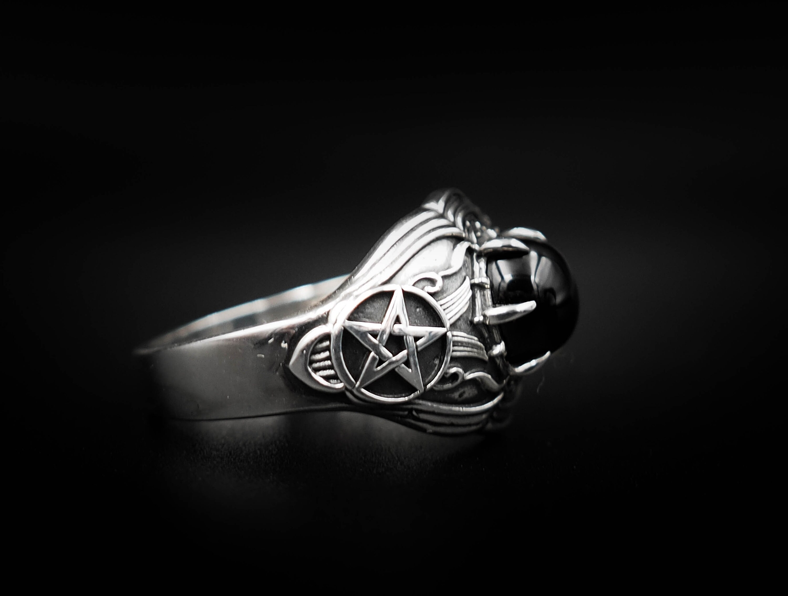 Pentagram Magic Ring Tetragrammaton Ring Solomon Seal Sacred - Etsy