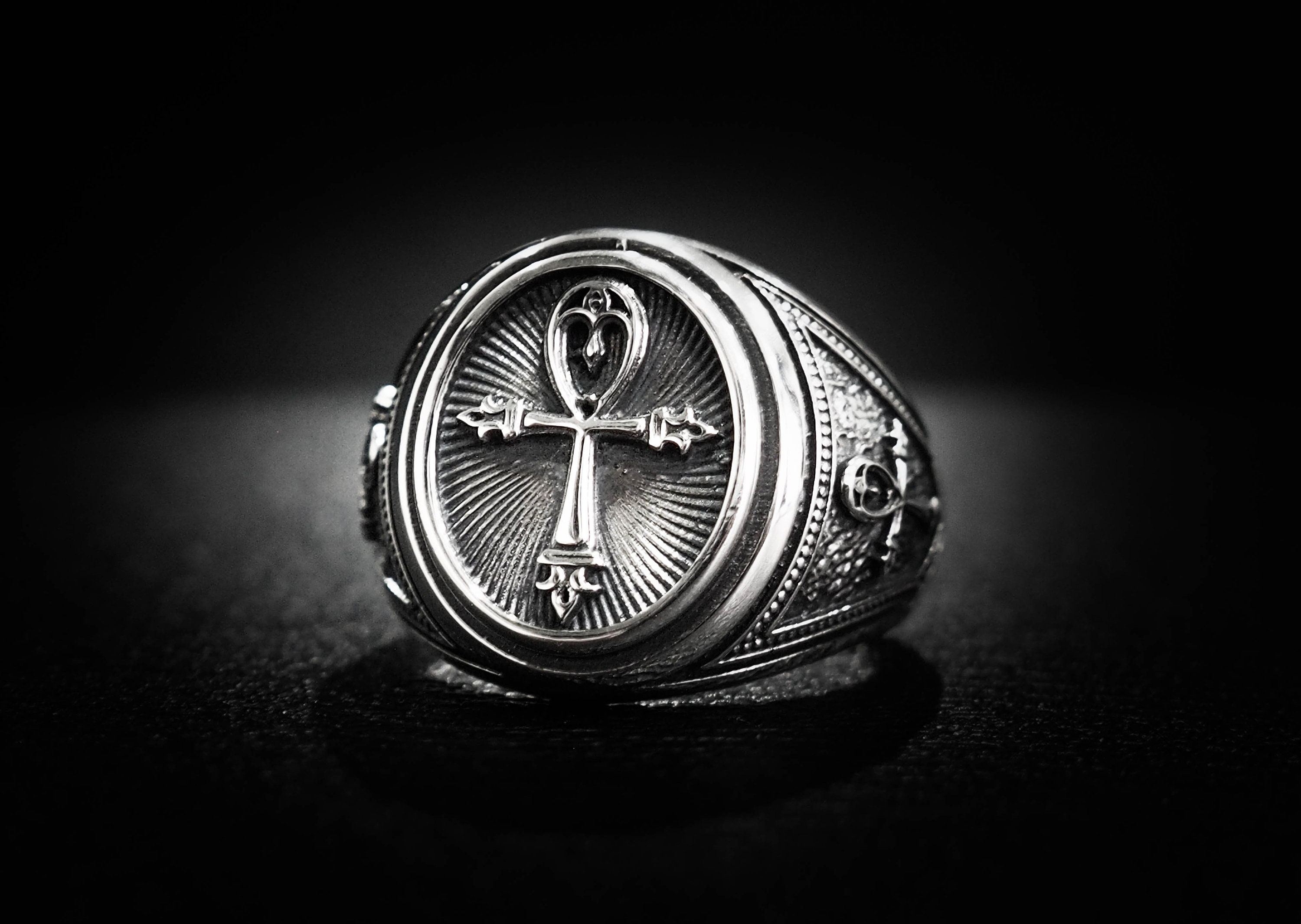 Ankh Ring Egyptian Ankh Ring Egypt Hieroglyph Ring Ankh Key | Etsy