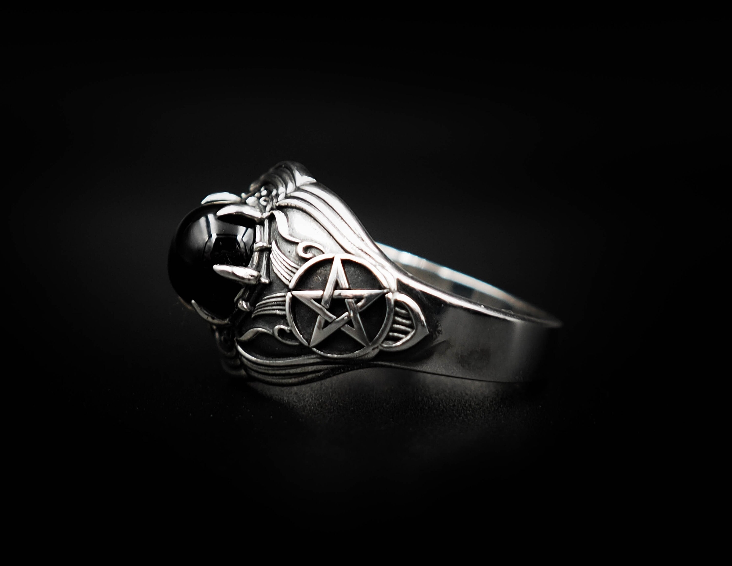 Pentagram Magic Ring Tetragrammaton Ring Solomon Seal Sacred - Etsy