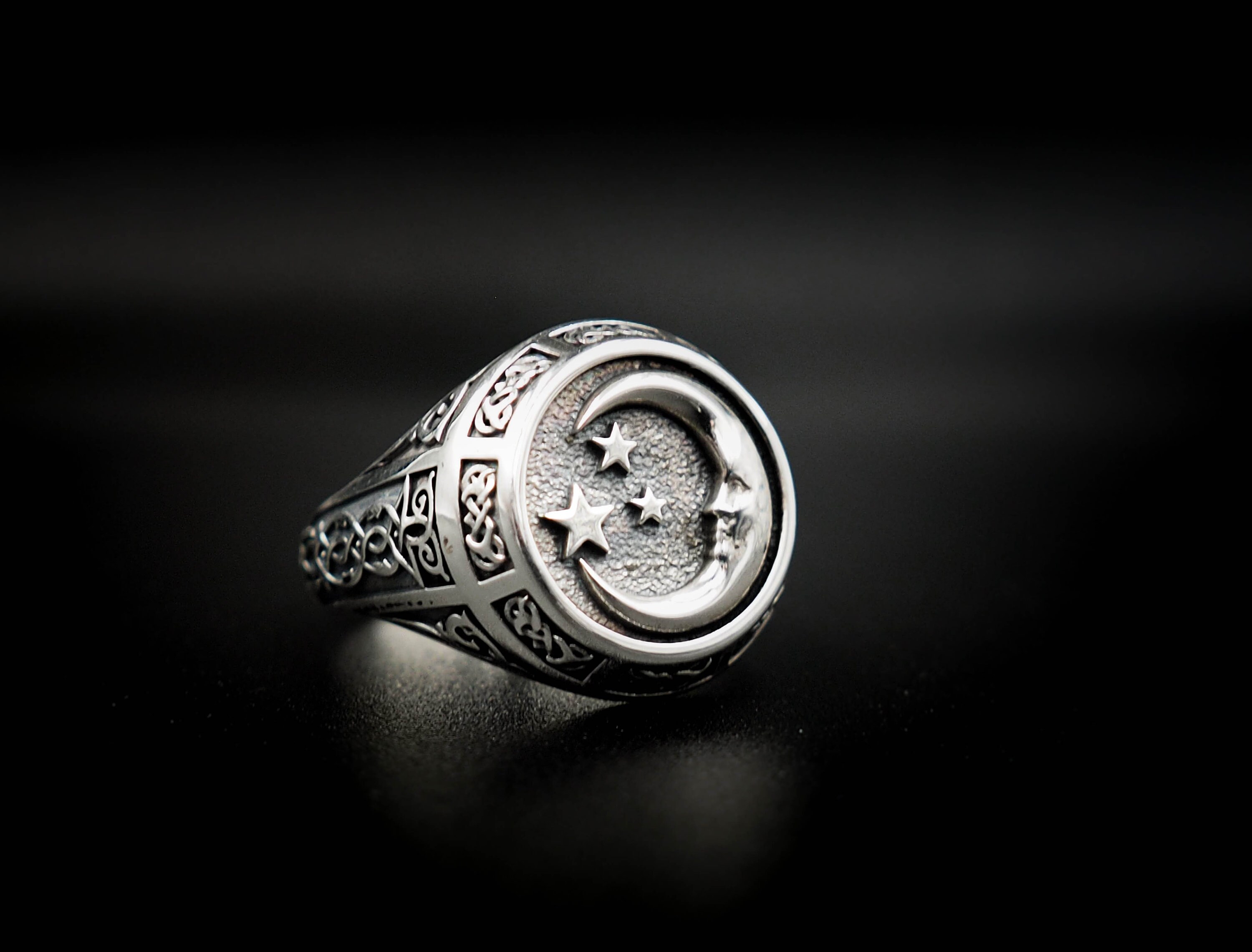 Moon Ring Crescent Moon Ring Star Ring Moon & Stars Ring - Etsy