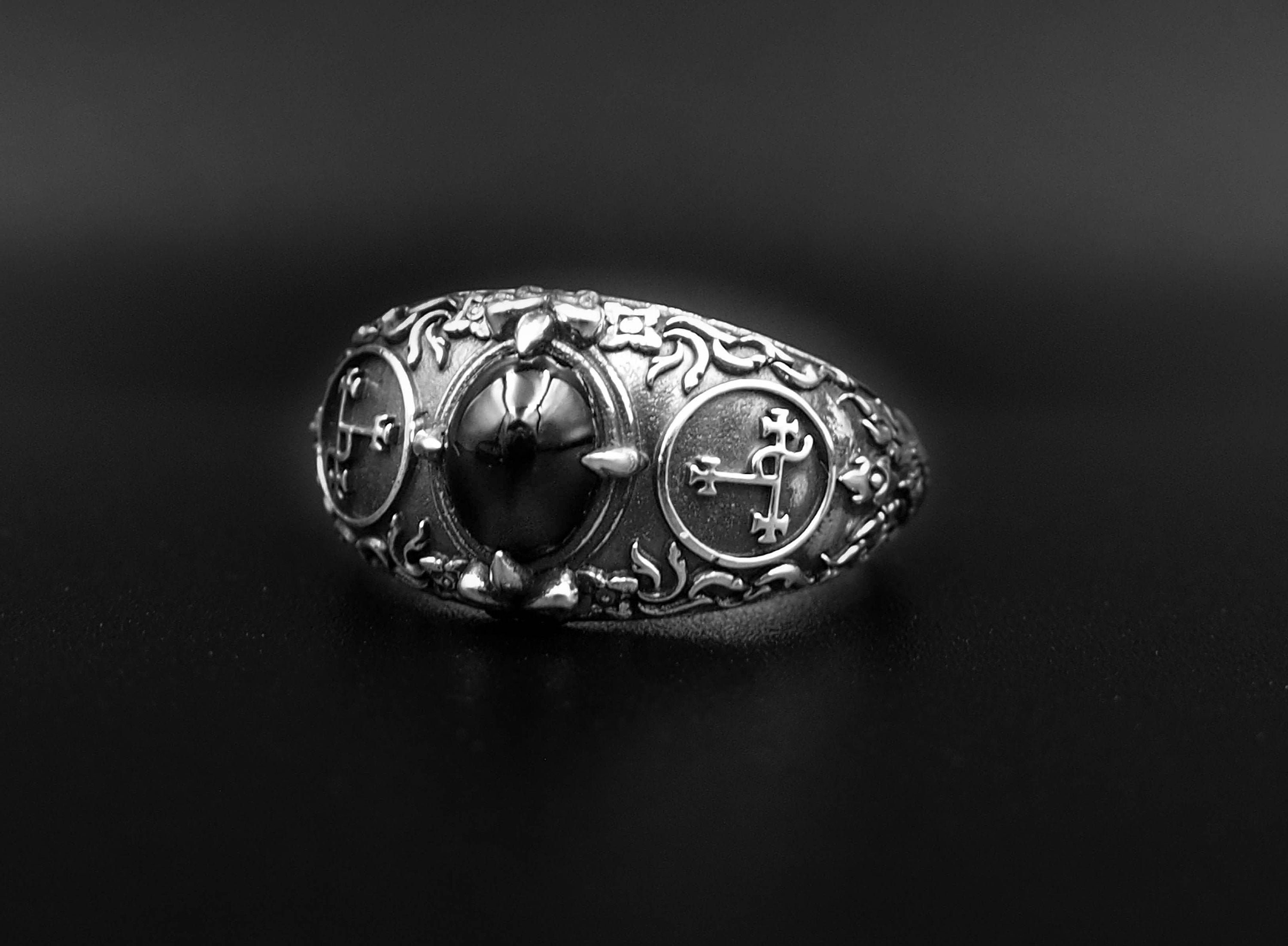 Onyx Seal Sigil of Lilith Ring Lilith Sigil Ring Black Onyx - Etsy