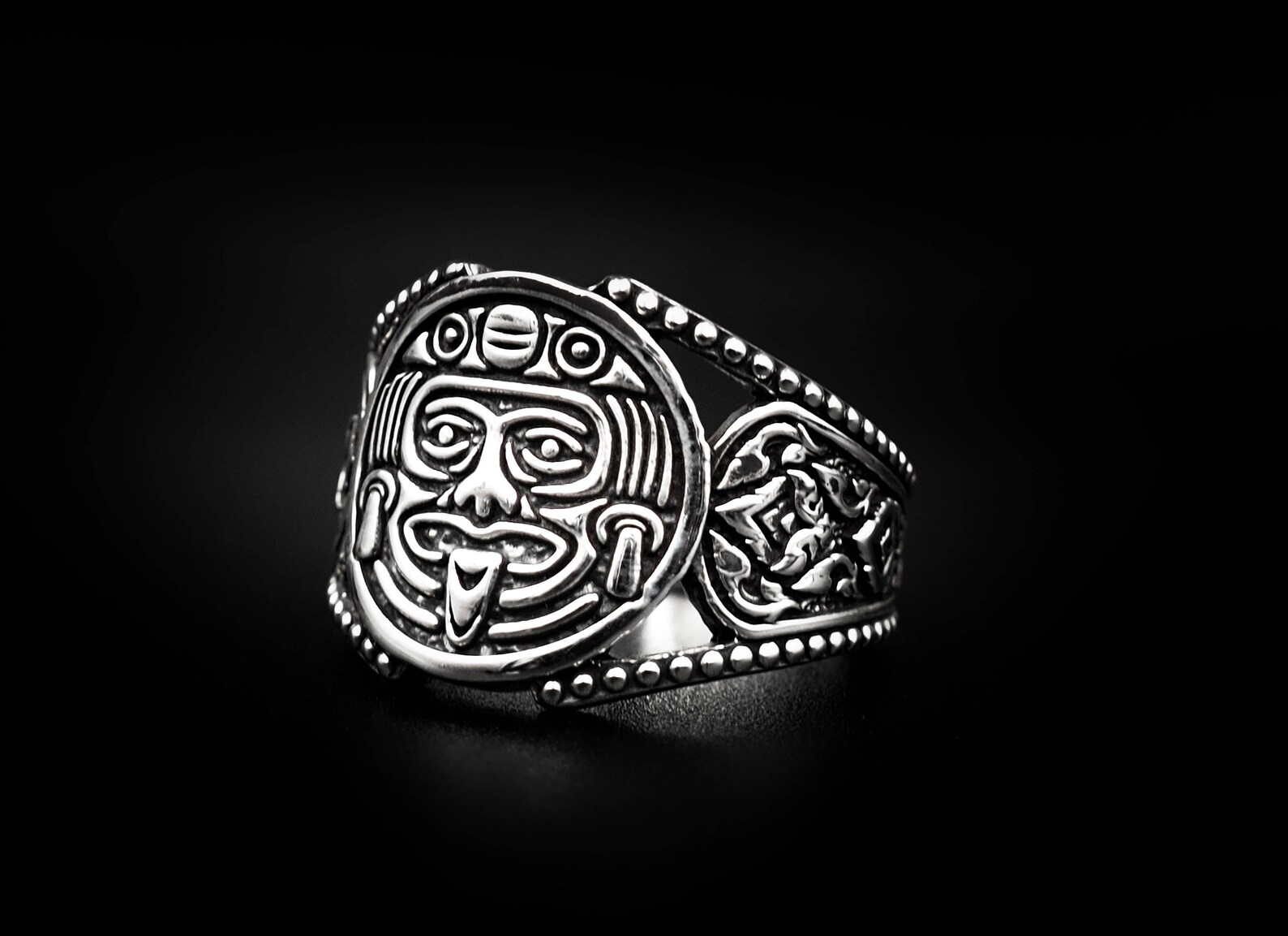 Aztec Ring Aztec Sun God Ring Mexican Ring Mayan Calendar - Etsy
