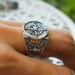 Compass Ring Compass Band Traveler Ring Man Cross Ring - Etsy