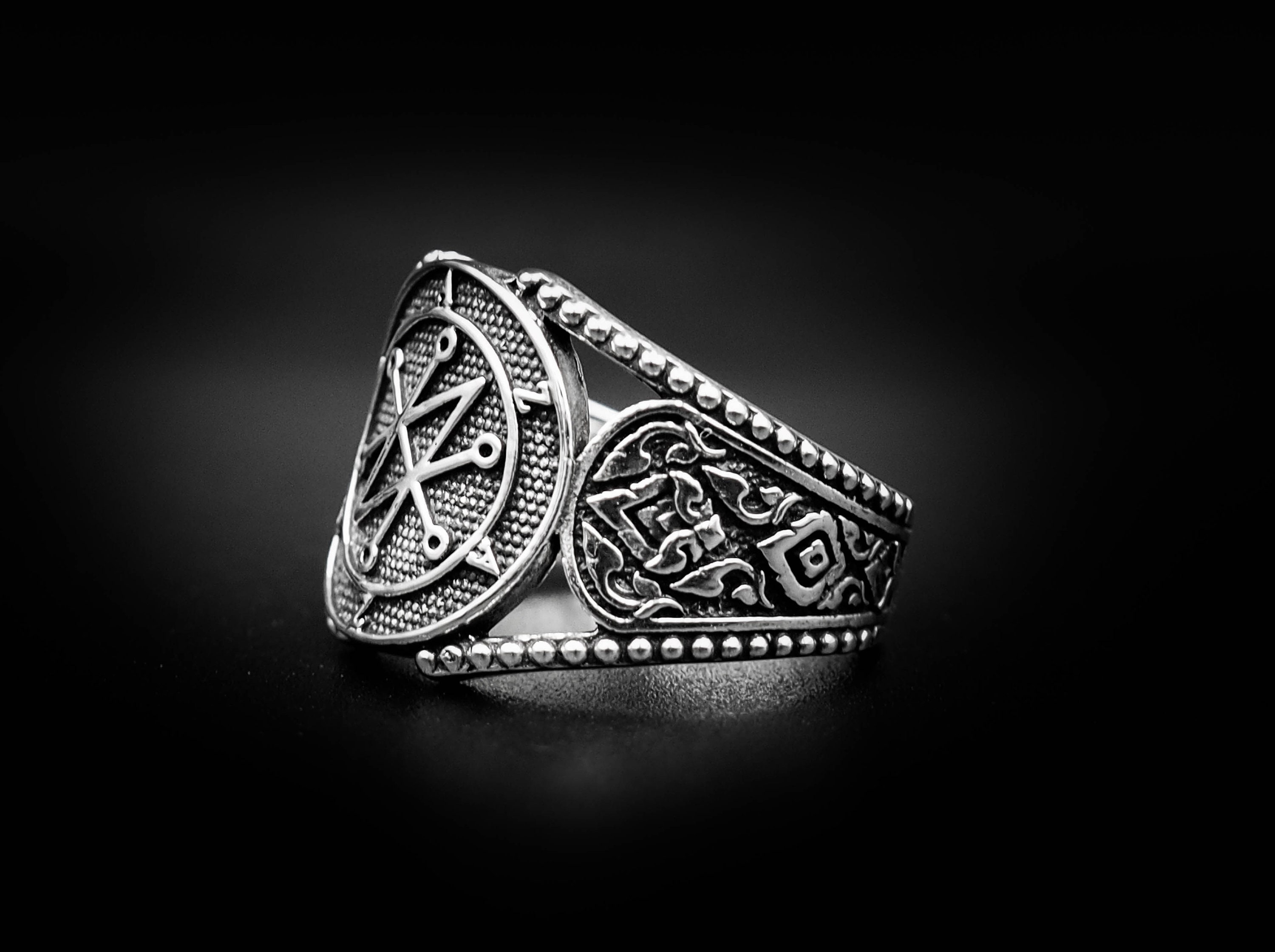 Sigil of Azazel Lucifer Satan Ring Lesser Key Demon Seal Ring - Etsy