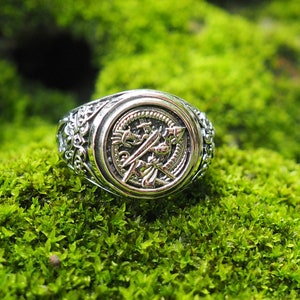 Siegfried and Fafnir Viking Ring, Viking Dragon Ring, Fafnir Ring ...