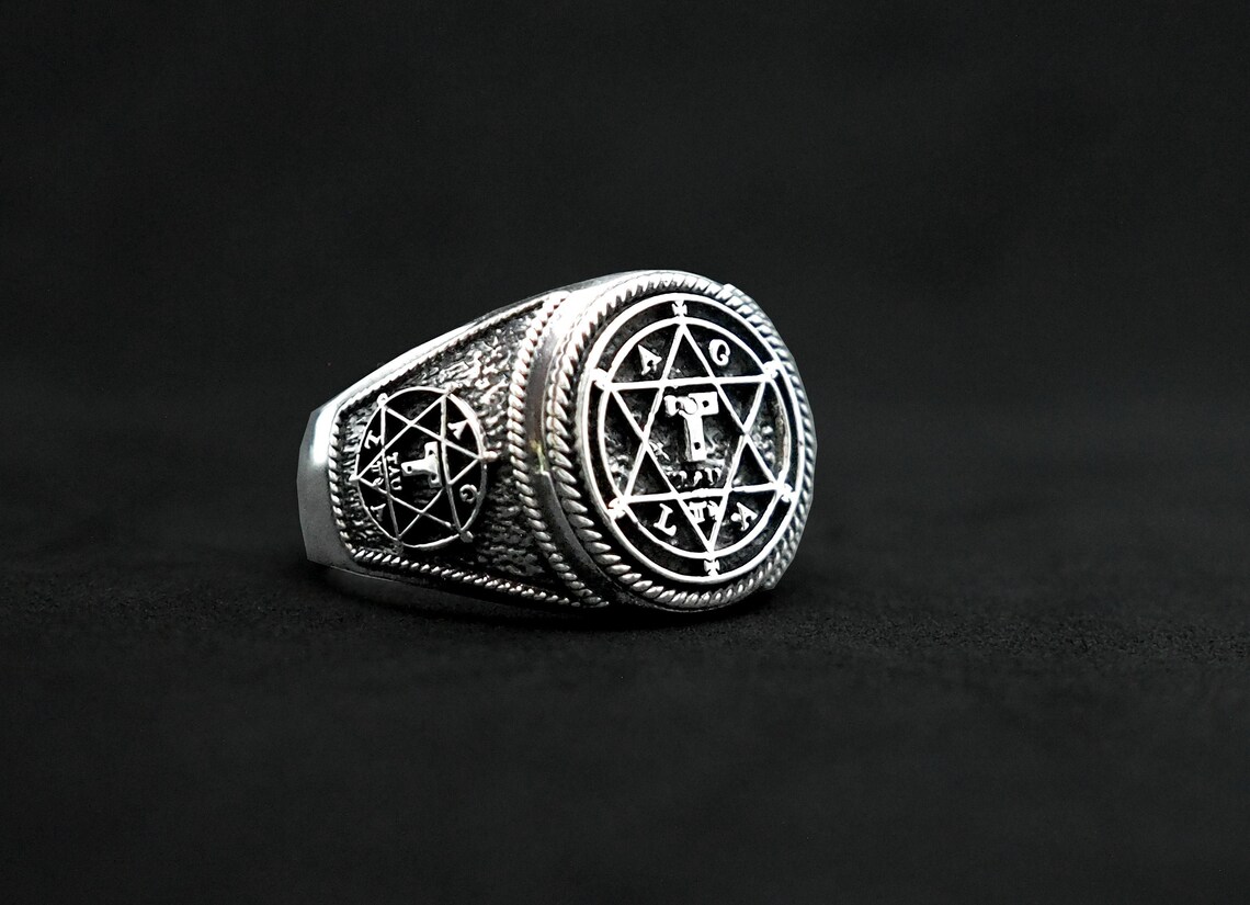 Hexagram of Solomon Seal Ring Goetia Hexagram of Solomon Ring | Etsy