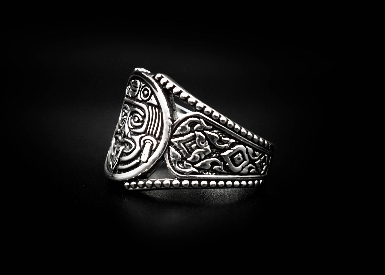 Aztec Ring Aztec Sun God Ring Mexican Ring Mayan Calendar - Etsy