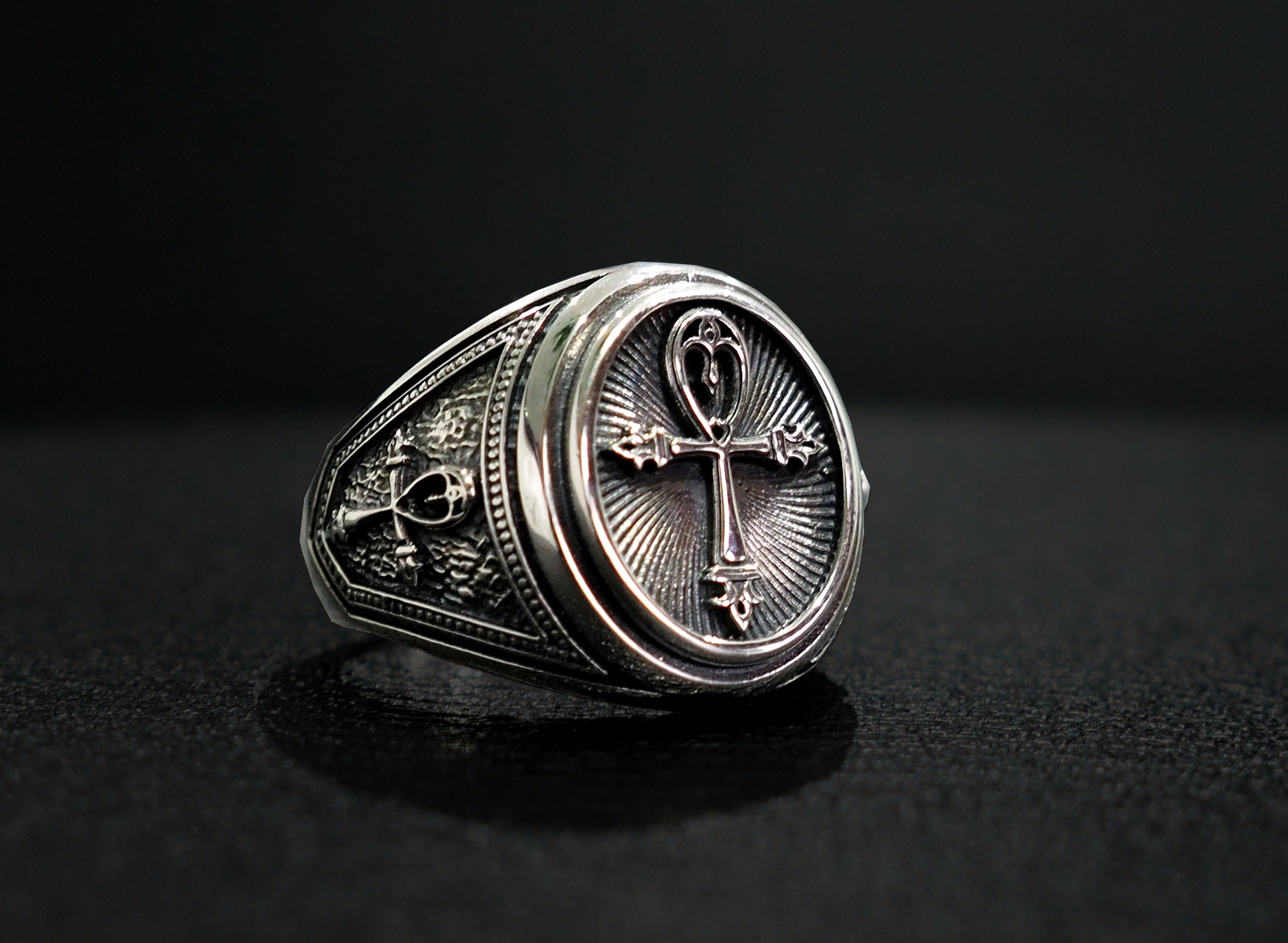 Ankh Ring Egyptian Ankh Ring Egypt Hieroglyph Ring Ankh Key | Etsy