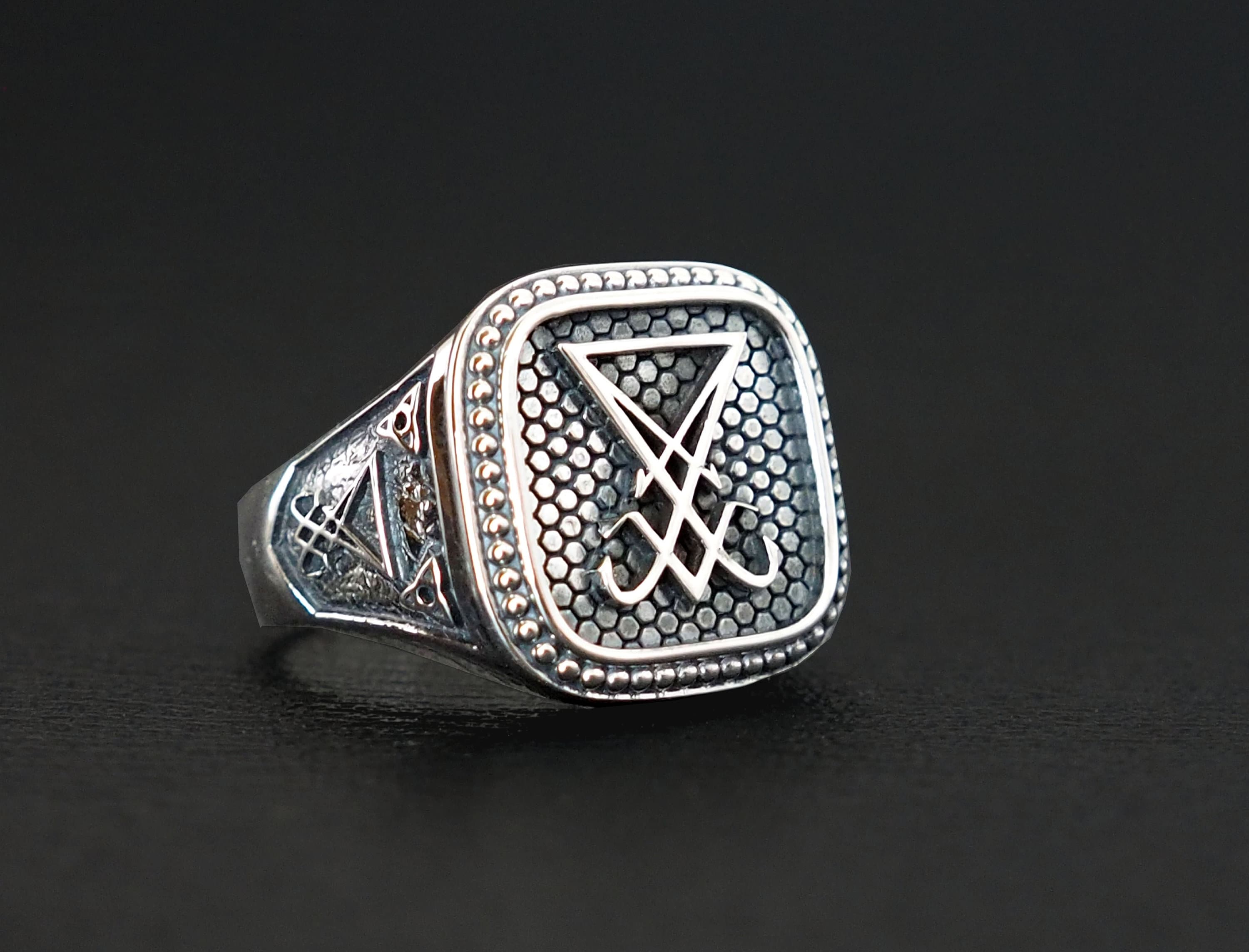 Sigil of Lucifer Signet Ring Sigil of Lucifer Satan Seal - Etsy