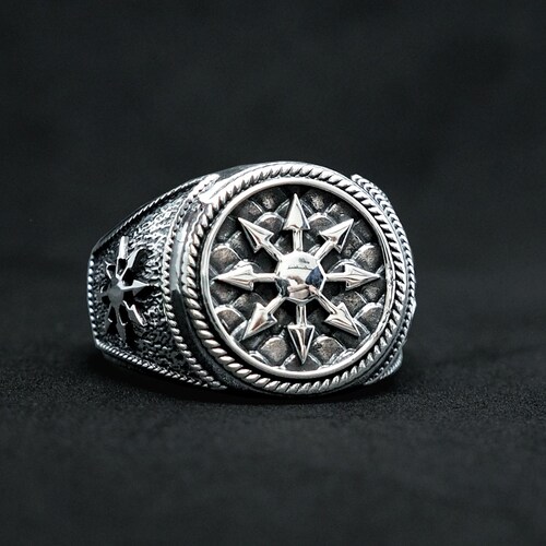 Symbol of Chaos Ringchaos Star Ringsterling Silver Chaos - Etsy