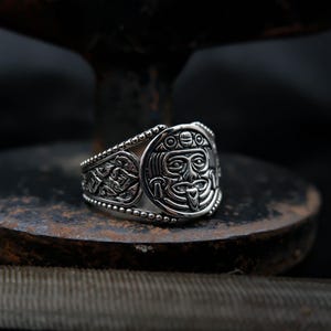Aztec Ring, Aztec Sun God Ring, Mexican Ring, Mayan Calendar Ring, Boho ...