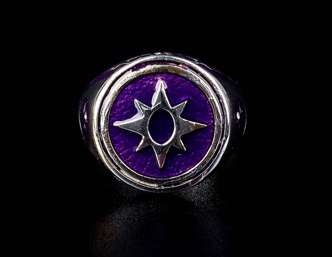 Violet Lantern Ring star sapphire lantern ring Sinestro | Etsy