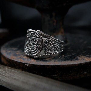 Aztec Ring, Aztec Sun God Ring, Mexican Ring, Mayan Calendar Ring, Boho ...
