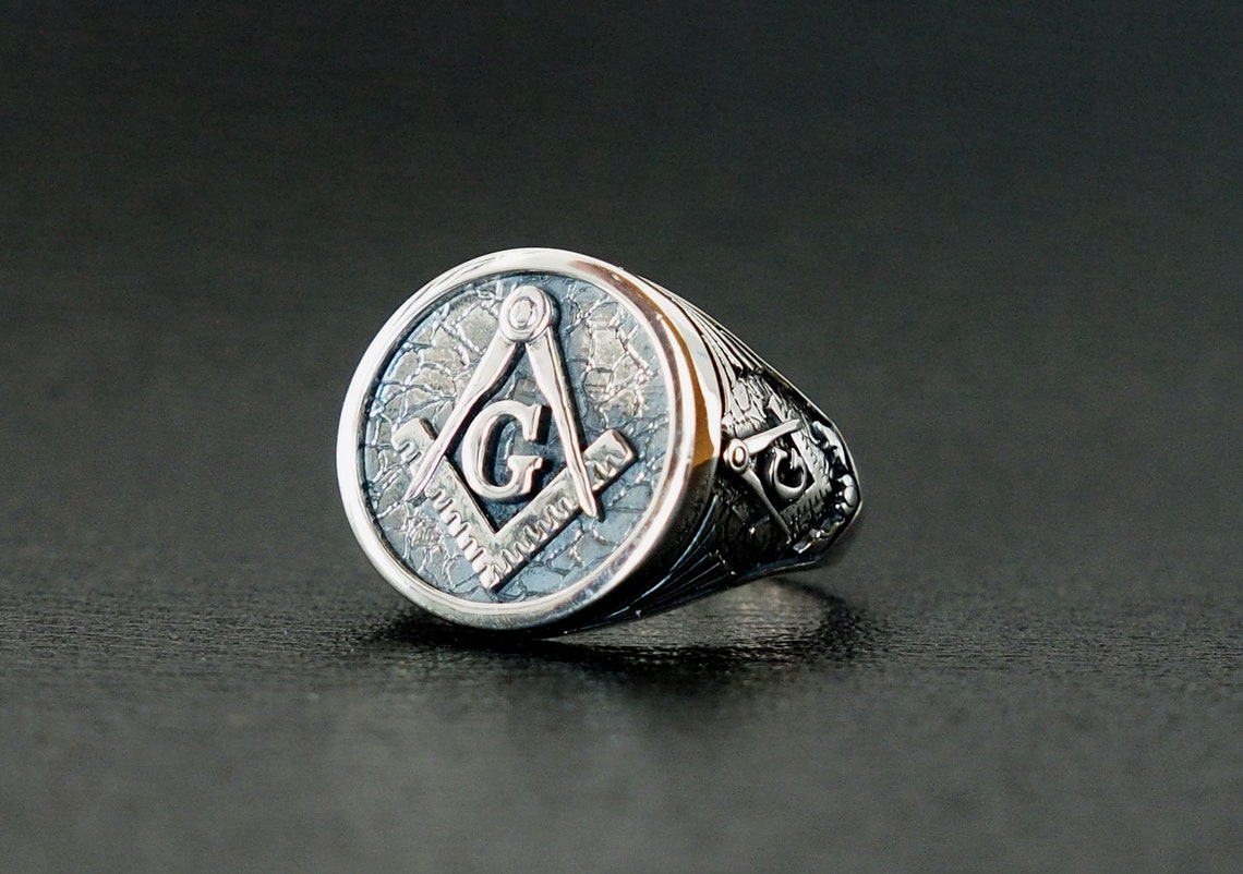 Masonic Rings Freemason Ring Master Mason Rings Mens - Etsy