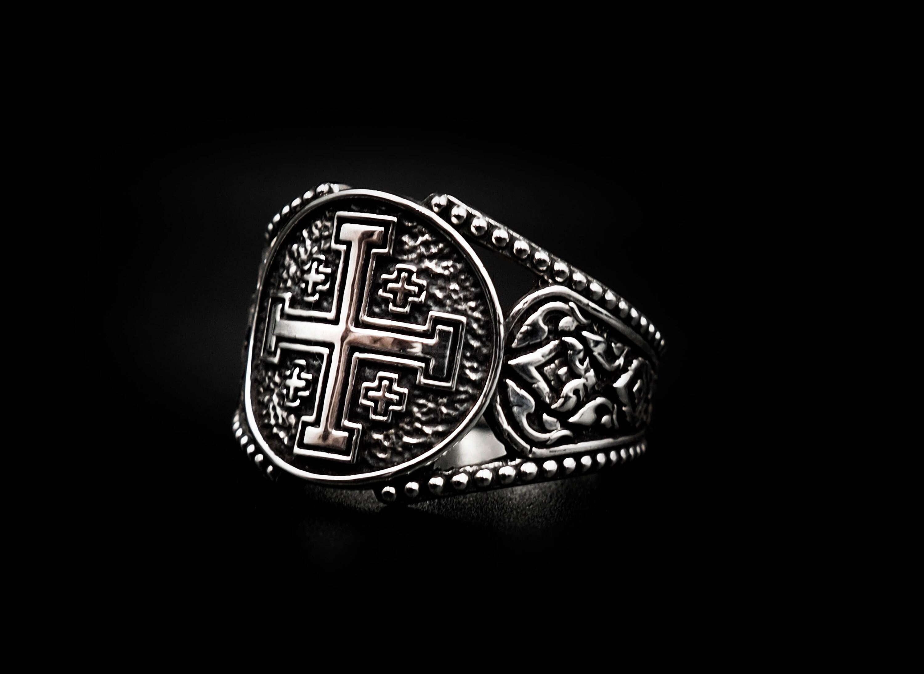 Jerusalem Cross Ring Knight Templar Crusader Cross Ring 925 - Etsy