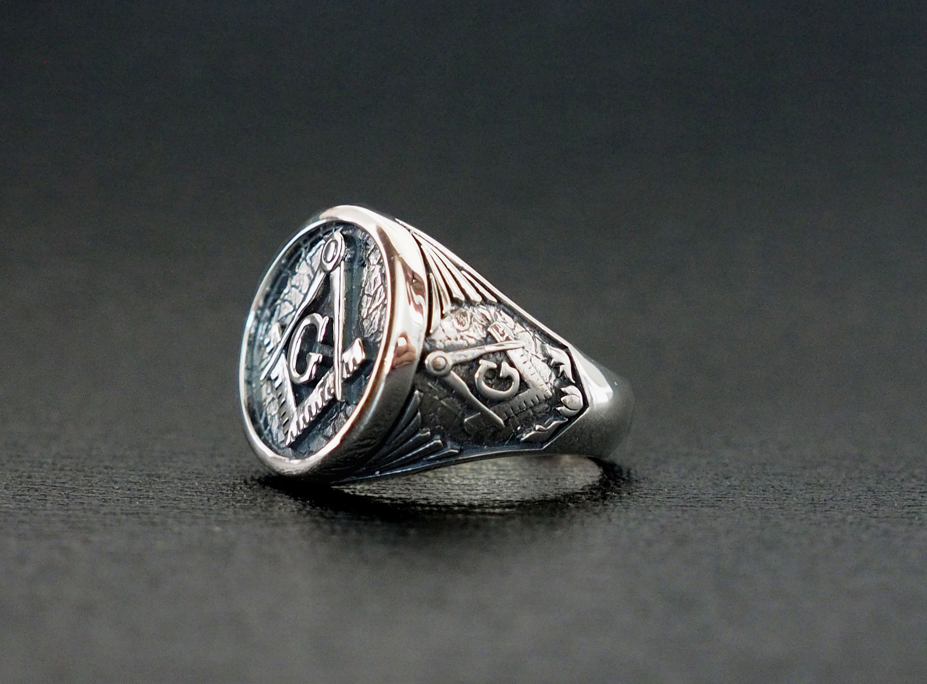 Masonic Rings Freemason Ring Master Mason Rings Mens - Etsy