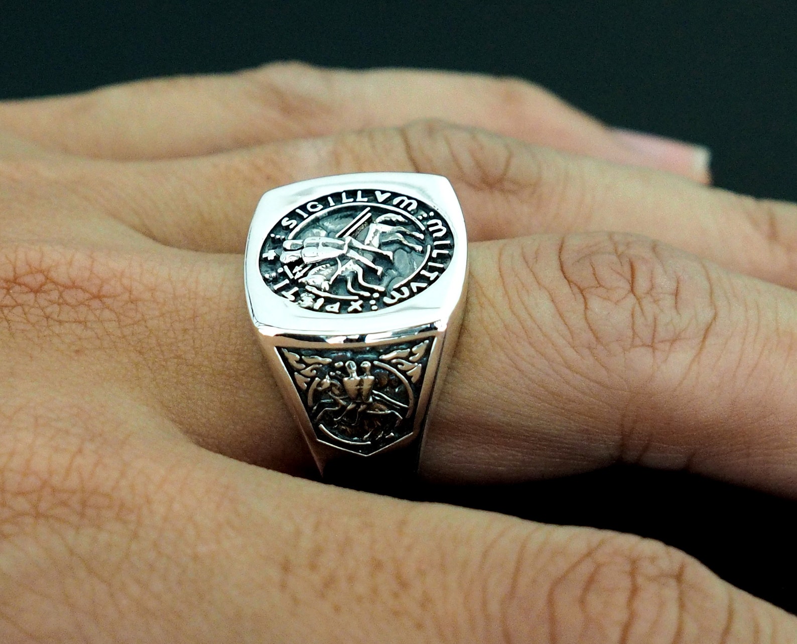 The Seal of Knights Templar Ring Knight Templar Ring Knight | Etsy