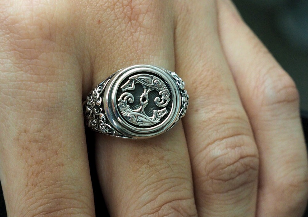 Hugin and Munin Ring Odin Ravens Ring Norse Ring Viking | Etsy