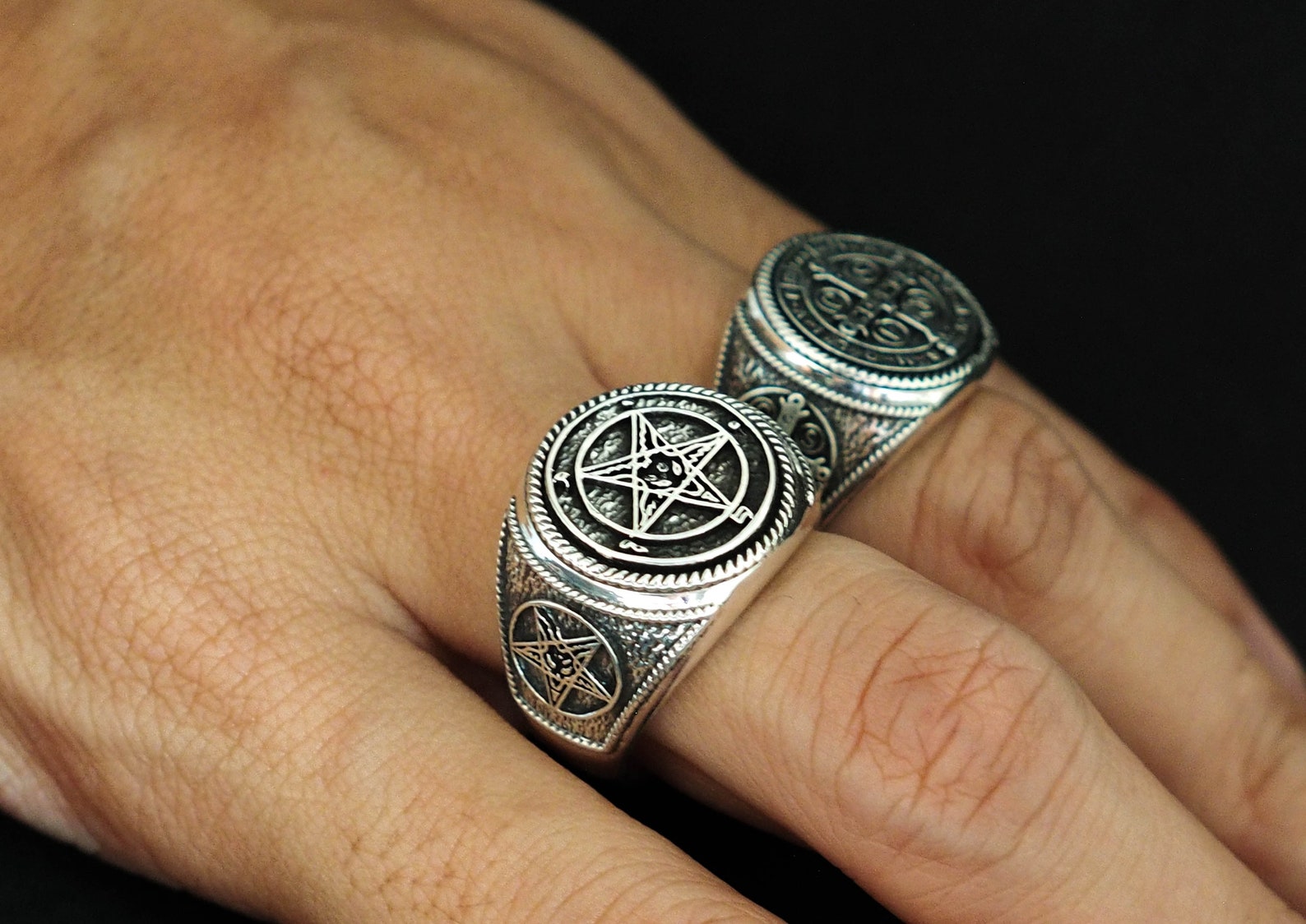 Sigil of Baphomet Ring Satanic Baphomet Ring Satanic Ring | Etsy