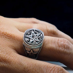 Tetragrammaton Ring Solomon Seal Sacred Talisman Protective | Etsy