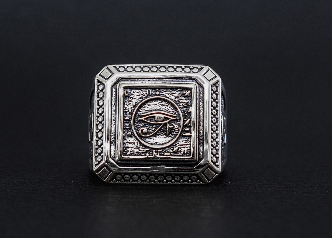 Eye of Horus Ring Egyptian Ring Egyptian Ankh Eye of Horus | Etsy