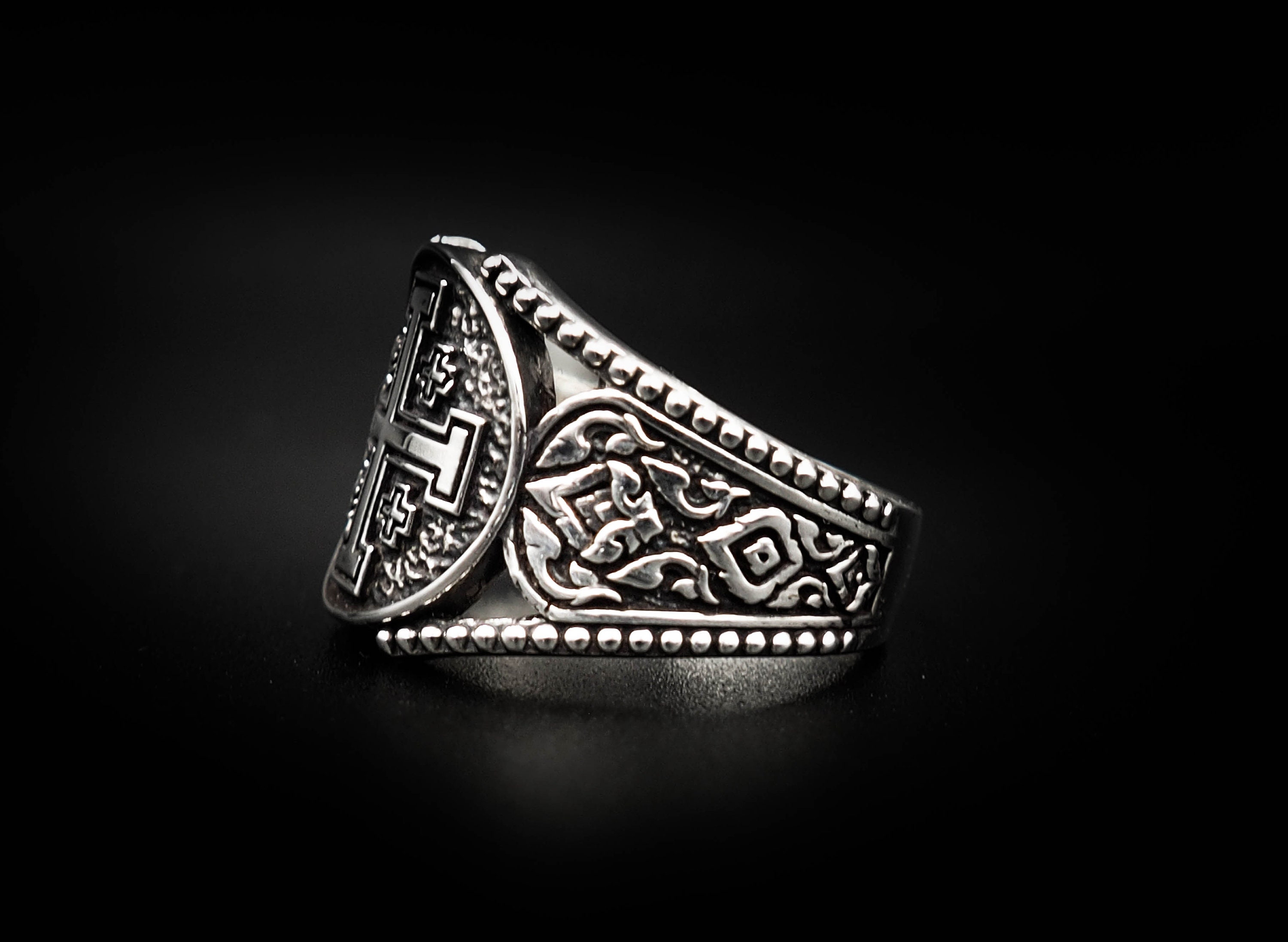 Jerusalem Cross Ring Knight Templar Crusader Cross Ring 925 - Etsy
