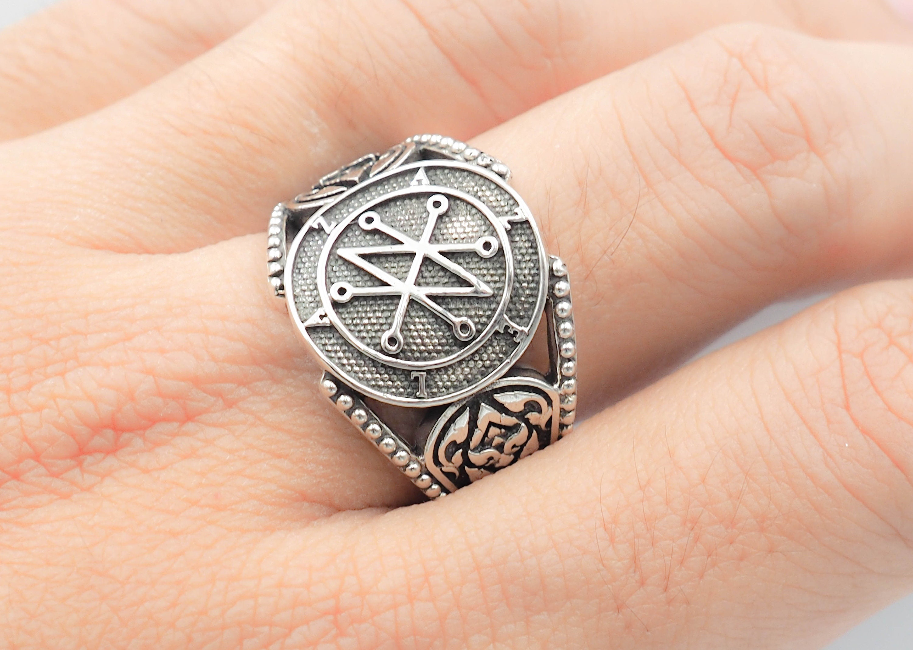 Sigil of Azazel Lucifer Satan Ring Lesser Key Demon Seal Ring - Etsy