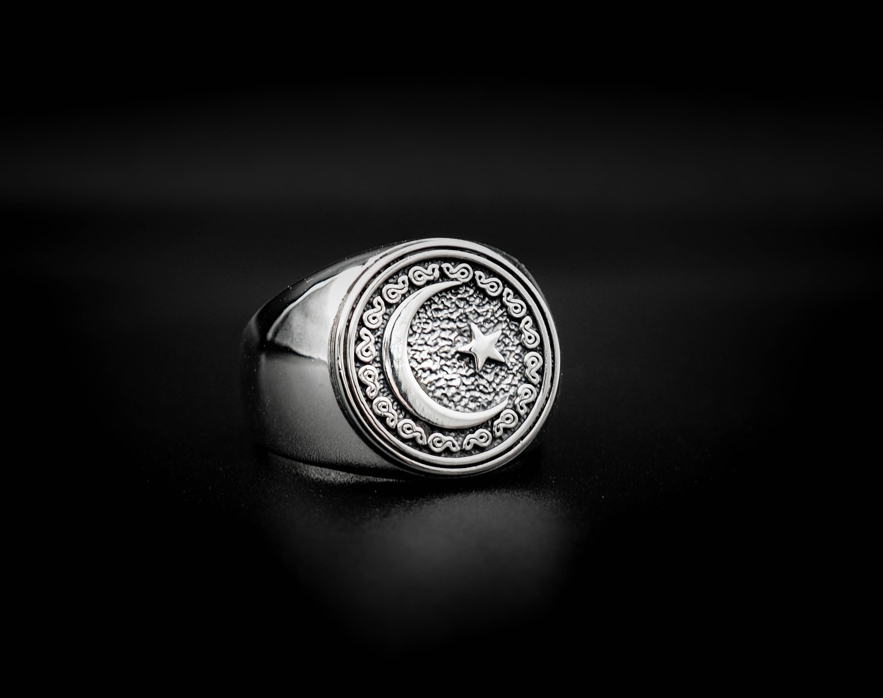 Islamic Ring Muslim Ring Moon and Star Ring Islamic - Etsy