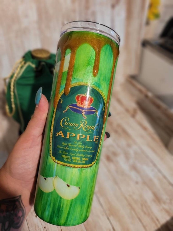 Crown Apple Inspired Tumbler With Caramel Drip | Etsy