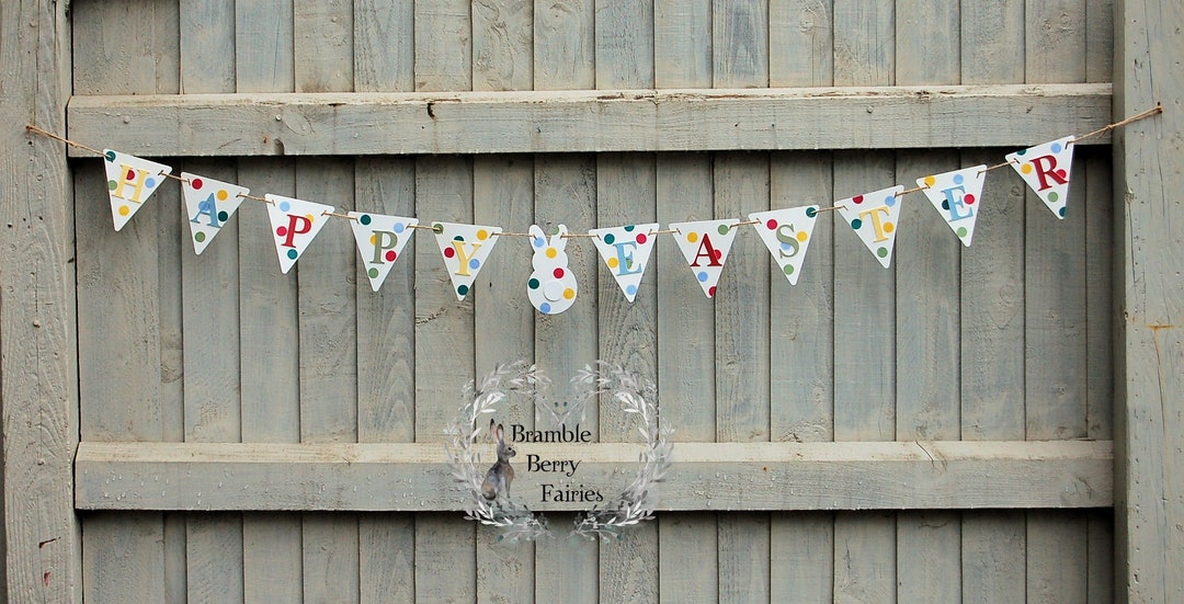 Happy Easter Emma Bridgewater Polka Dot Bunting Display Easter - Etsy