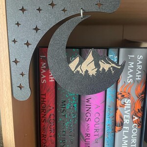 Fantasy Book Shelf Corner Decoration Dragon Flame Crescent Moon ...
