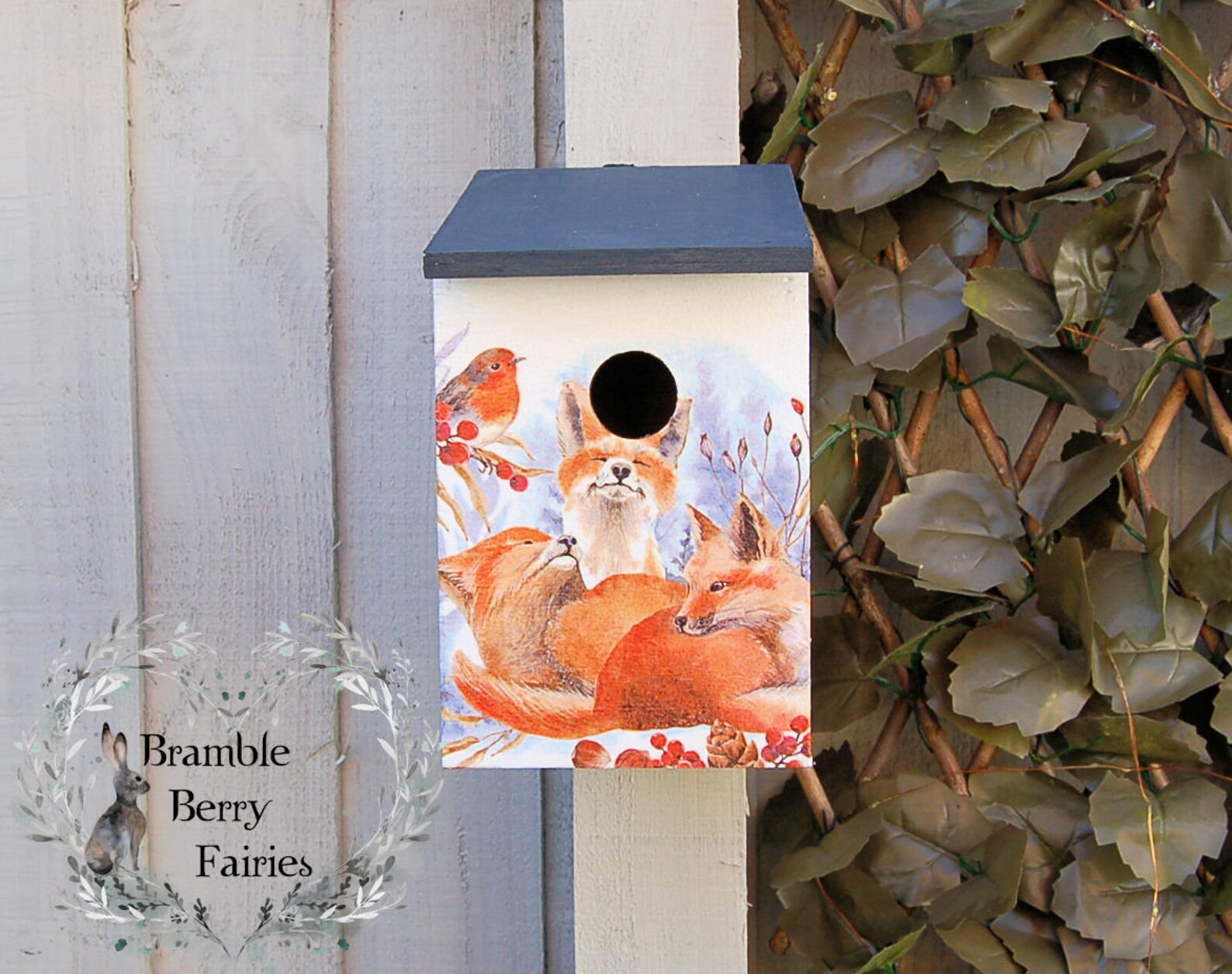 Decoupaged Fox Foxes Light up Glass Mason Jar Handmade - Etsy UK