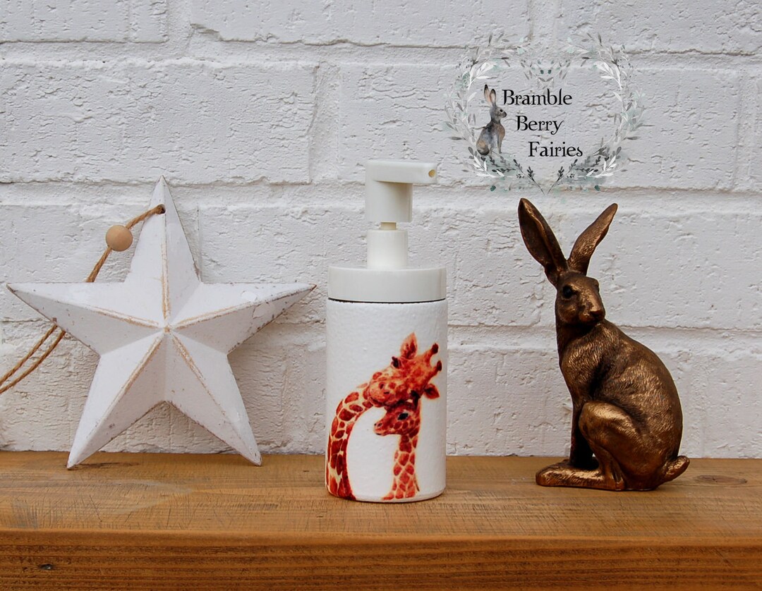 Giraffe Soap Dispenser Hand Wash Dispenser Glass Handmade - Etsy