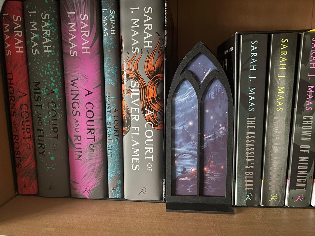Fantasy Book Shelf Window Decoration Night City Fairy Fae Elf Elves ...