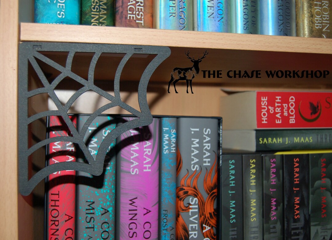Fantasy Book Shelf Corner Decoration Cobweb Spider - Spice up Your Book ...