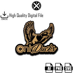 Only Ducks Patch Hunting Patch Digital File for Leather Patch Hat - Etsy