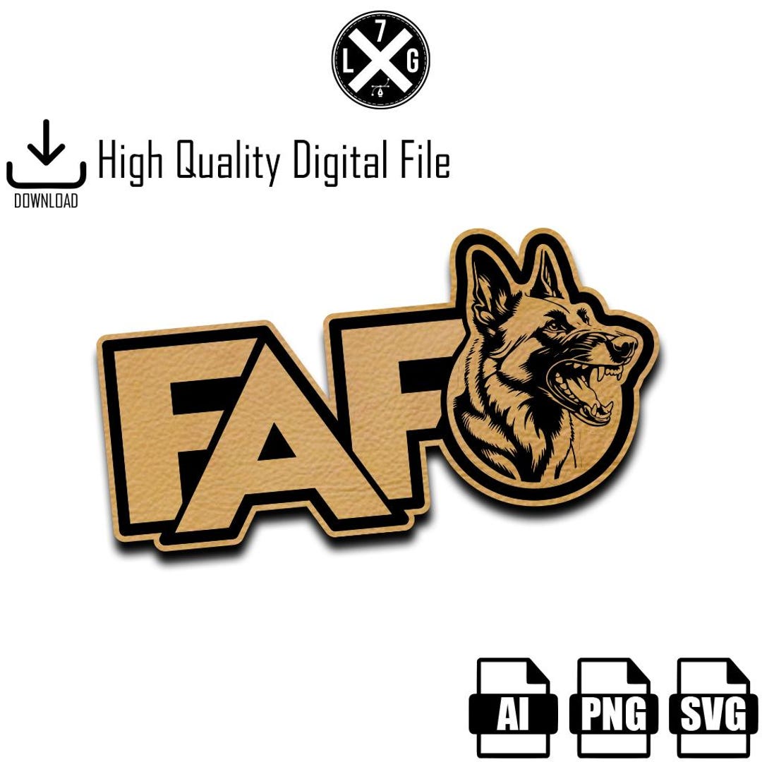 K9 SVG File, FAFO Digital Design for Hats, Working Dog SVG Design for ...